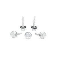 China Zinc Alloy Coated Hex Flange Bimetal Tek Screws for Self Drilling on Metal Roofing for sale