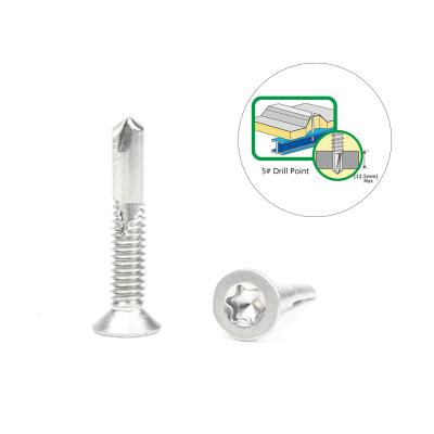 China Installation 5.5x32 Stainless Steel Torx Csk Head Tek Screw for Fastening Timber To Purlin for sale