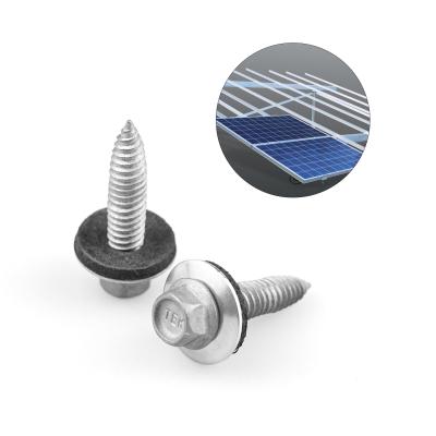 China INCH Measurement System 6x25 Hex Flange Self Tapping Screw for Solar Mounting Brackets for sale