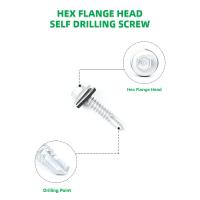China 6.3x32 Fluorocarbon Baking Hex Washer Flange Metal Roof Screw with Hex Flange Head for sale