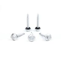 China Zinc Alloy Coated Waterproof 12 X38 Hex Flange Self Drilling Screw for Wall Cladding Panel for sale