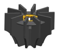 China Flotation Cell Rotor And Stator Wear Resistant Impeller For Industrial Flotation Machine for sale
