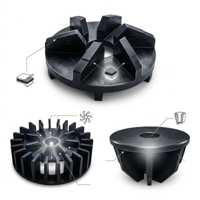 China Tear Resistant Flotation Cell Spare Parts Rubber Flotation Rotor and Stator Assembly for sale