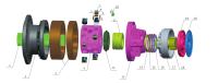 China MS125 Poclain Hydraulic Motor Parts With Cover Plate Break Shaft , Brake Shaft for sale