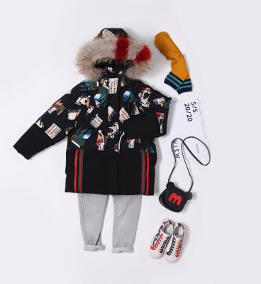 China Girl Winter Clothes Expedition Fashion Outdoor Puffer Sport Coat Kids Long Duck Down Jacket for sale