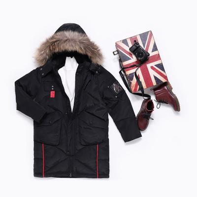 China Hot Childrens Boutique Clothing  Fashion Style Comfortable Hooded Boys Long Down Winter Jacket for sale