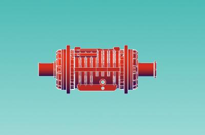 China H180N1 Axial Fan Main Bearing Box 1622mm Length 1800rpm 20.5L Oil Capacity for sale