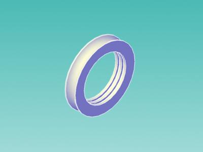 China TLT Industrial Fan Teflon Labyrinth Seal Ring 39mm x 4.6mm Axial Sealing for sale