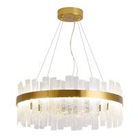 China Handmade Cracked Glass And Crystal Pendant Lighting Modern Chandelier Lights ODM ISO9001 for sale