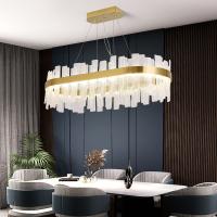 China Handmade Cracked Glass And Crystal Pendant Lighting Modern Chandelier Lights ODM ISO9001 for sale