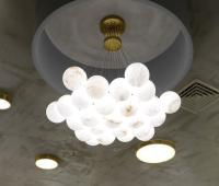 China Spanish Style Dining Room Copper Alabaster Pendant Chandelier Lighting 100lm/W for sale