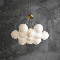 China Spanish Style Dining Room Copper Alabaster Pendant Chandelier Lighting 100lm/W for sale