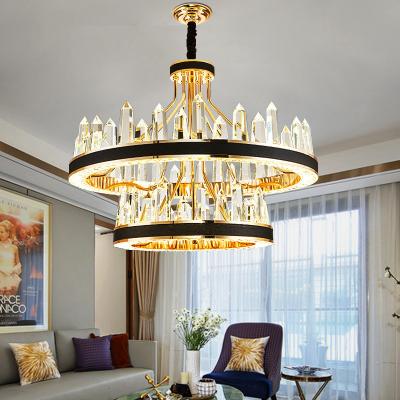 China 500*350mm Interior Pendant Chandelier Lights 6500K To 6500K Hanging Crystal Ceiling Lights for sale