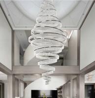 China Thickened Chassis Polishing Crystal Large Chandelier Lights 25m2 For Double Revolving Staircase for sale