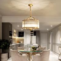 China 2700k To 6500k Clear Glass Drum Chandelier for sale