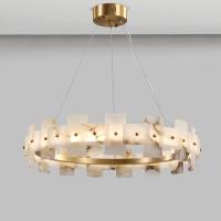 China H65 Brass Marble Effect High End Pendant Lights Soft And Hazy Light L950*W350 for sale