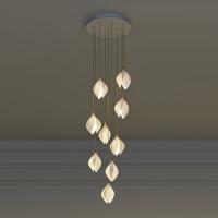 China G9 Petal Pendant Ceiling Light Multi Size Ceramic Flower Pendant Light 85V To 265V for sale