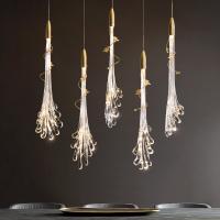 China OEM LED Glass Flower Ceiling Light Soft Brightness Wear Proof for sale