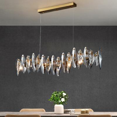 China Electroplating Modern Diamond Cut Crystal Chandelier Lights 80*25cm 90*18cm for sale