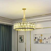 China Round Modern LED Smoke Grey Crystal Chandelier E14 Electroplated Thickened Ceiling Plate for sale
