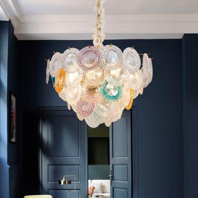China OEM ODM Glass Disc Custom Pendant Lights Electroplating Polishing AC110V To 250V for sale