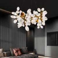 China White Alabaster Hanging Light Fixtures for sale