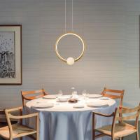 China Lightweight Simple Kitchen Island Modern Ring Chandelier LED Pendant Circle Lights 19W 25w for sale