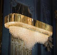 China Metal Transparent Crystal Custom Pendant Lights For Hotel And Banquet Hall for sale