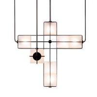 China Crystal Sand White Led Ceiling Lights 24W 48W 72W Bar Cafe Custom Pendant Light for sale