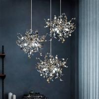 China 110V-240V Customized Pendant Lamp Rustproof Polished Chrome Chandelier Lights for sale