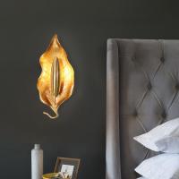 China Precision Spinning Modern Wall Lamp Not Dazzling Brass Leaf G9 Wall Lights for sale