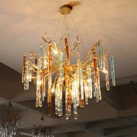 China Colored Spiked Glass Custom Pendant Lights For Home Decor for sale
