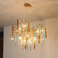 China Colored Spiked Glass Custom Pendant Lights For Home Decor for sale