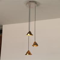 China Dewaxed Copper Lotus Leaf Chandelier Creative Indoor Chandelier for sale