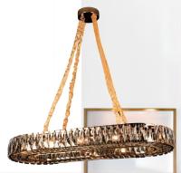 China Custom Smokey Gray Modern Crystal Chandelier Energy Saving for sale