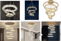 China Adjustable Modern Circular Ring Custom Chandelier Dia 50cm / 19.7inch for sale