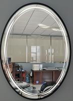 China Aluminum Frame Oval Illuminated Bathroom Mirror 500*700MM for sale