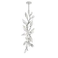 China 60W Hand-Cut Faceted Crystal Leaf Chandelier With LED Bulbs for sale