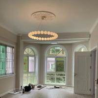 China LED Energy Saving 	Glass Pendant Lamps  Dining Room Restaurant Chandelier 25-30M2 for sale