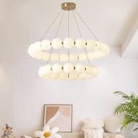 China LED Energy Saving 	Glass Pendant Lamps  Dining Room Restaurant Chandelier 25-30M2 for sale