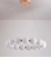 China French Cream Style Nordic Living Room Chandelier Round Buddhist Bead Art Chandelier for sale