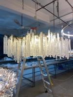 China Nordic Creative Ice Block Chandelier Luxury Crystal Chandelier Lamps for sale