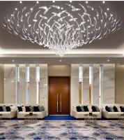 China Large Scale Commercial Chandeliers Luxury Glass Chandelier For Conference Centers for sale
