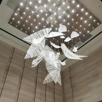 China Luxury Contemporary Custom Chandeliers Crystal Palm Leaf Chandelier for sale