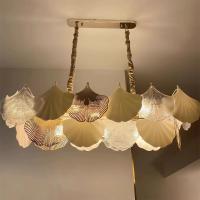 China Ginkgo Leaf Crystal Glass Chandelier For Commercial Space Or Restaurant Area for sale