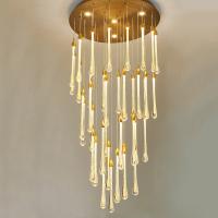 China American High Ceilings Chandeliers Water Drop Crystal Chandelier Customization for sale