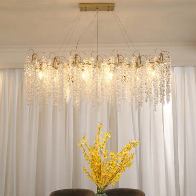 China High End Crystal Commercial Chandeliers For Restaurants With High Quality Crystal Beads for sale