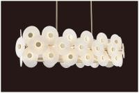 China 24V 3500K Champagne Gold Glass Custom Chandeliers Soft Brightness for sale