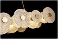 China 24V 3500K Champagne Gold Glass Custom Chandeliers Soft Brightness for sale