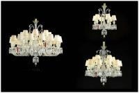 China Clear Or Colourful Custom Creative Glass Chandeliers Contemporary Chandeliers For High Ceilings for sale
